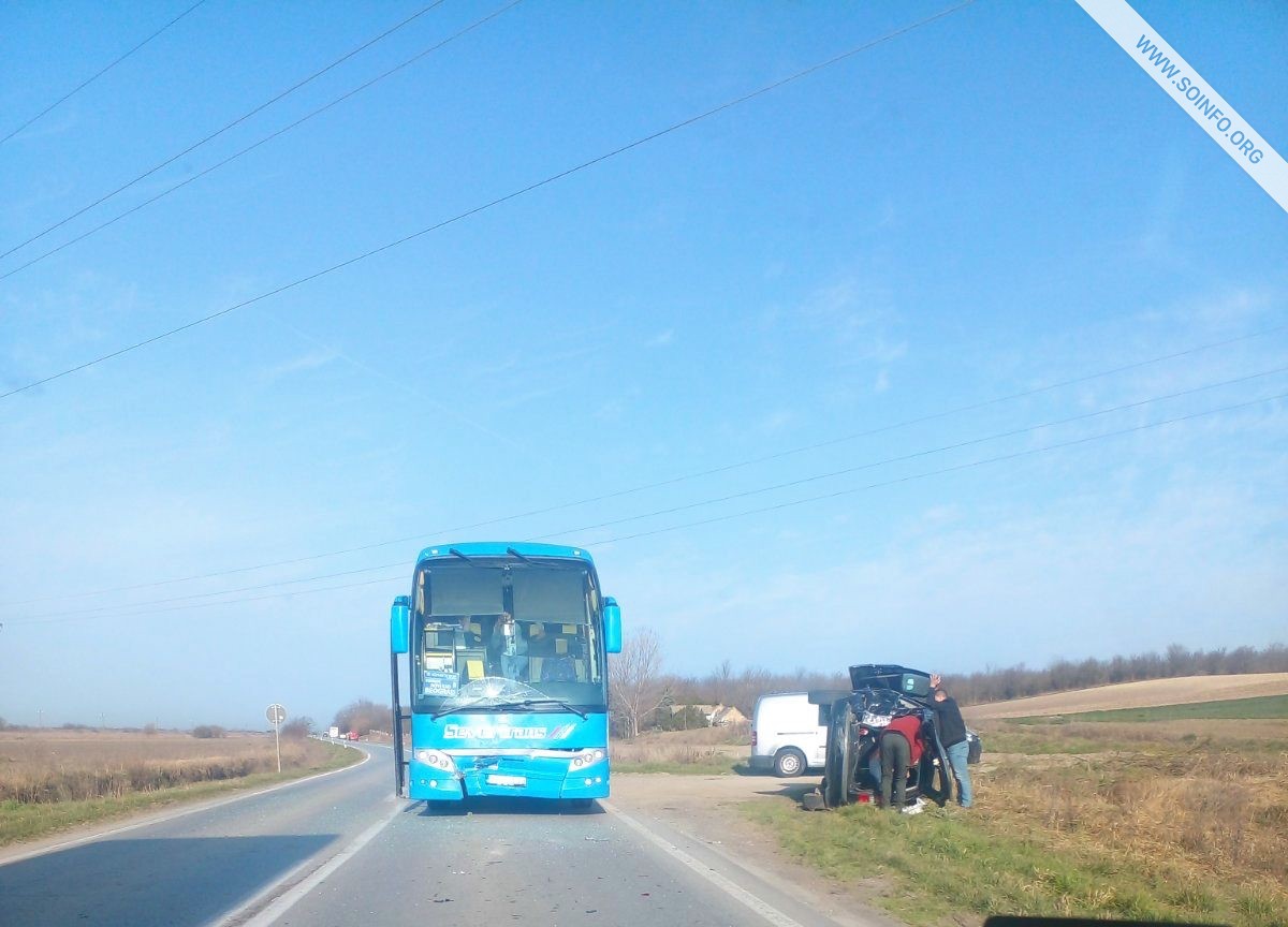 Sudar autobusa Severtransa i putničkog vozila - Vesti iz Sombora ...