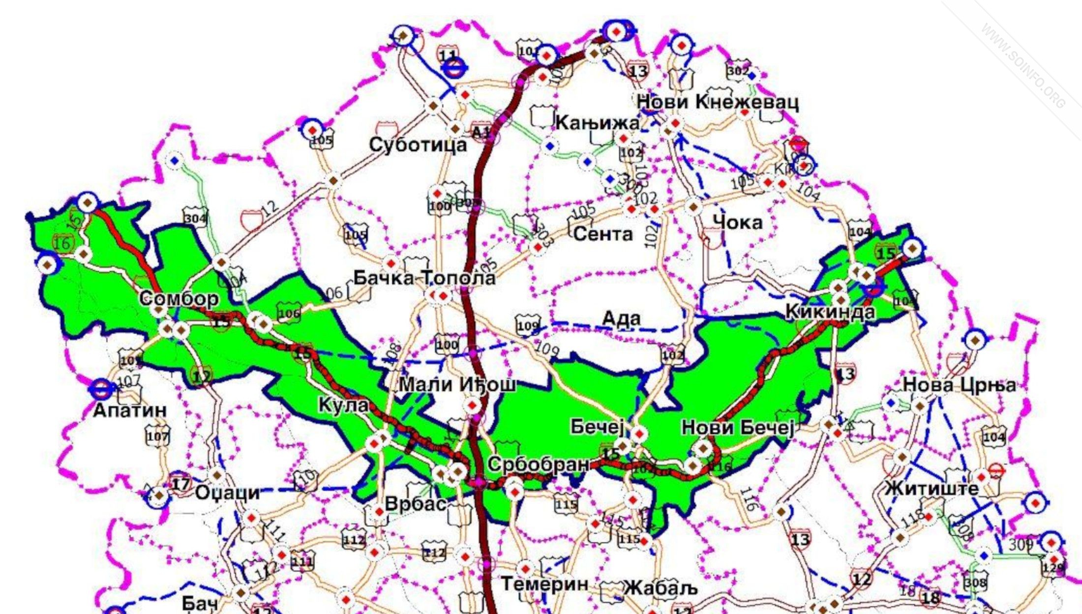 Motoput Bački Breg - Nakovo će zauzeti 9,5 hiljada hektara vojvođanskih ...