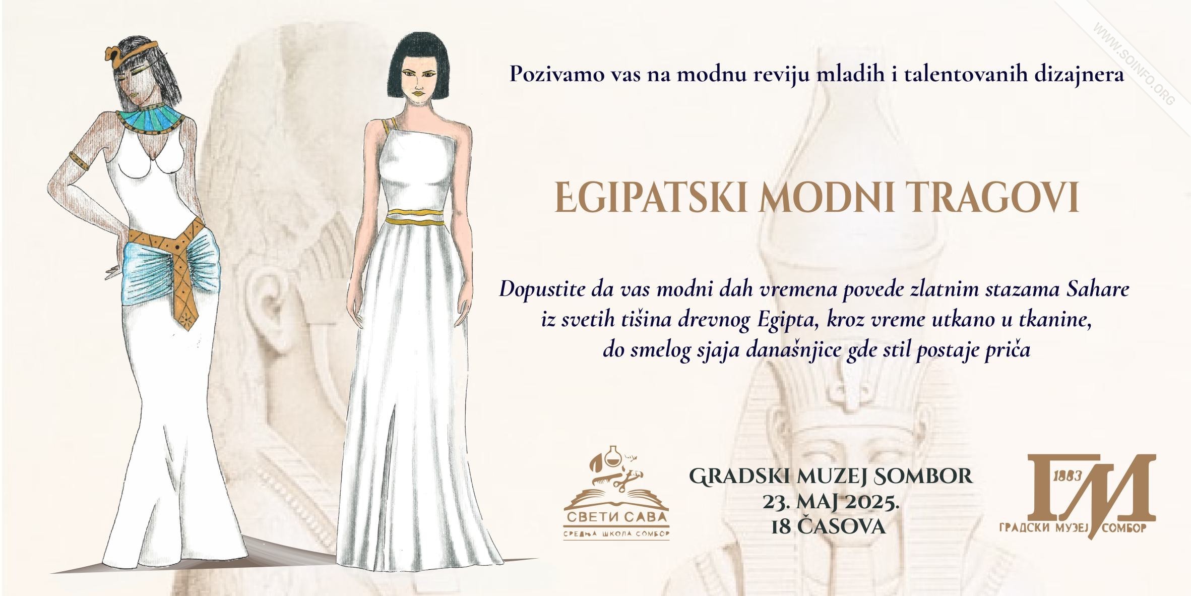 Učenička modna revija inspirisana antičkim Egiptom - Vesti iz Sombora ...
